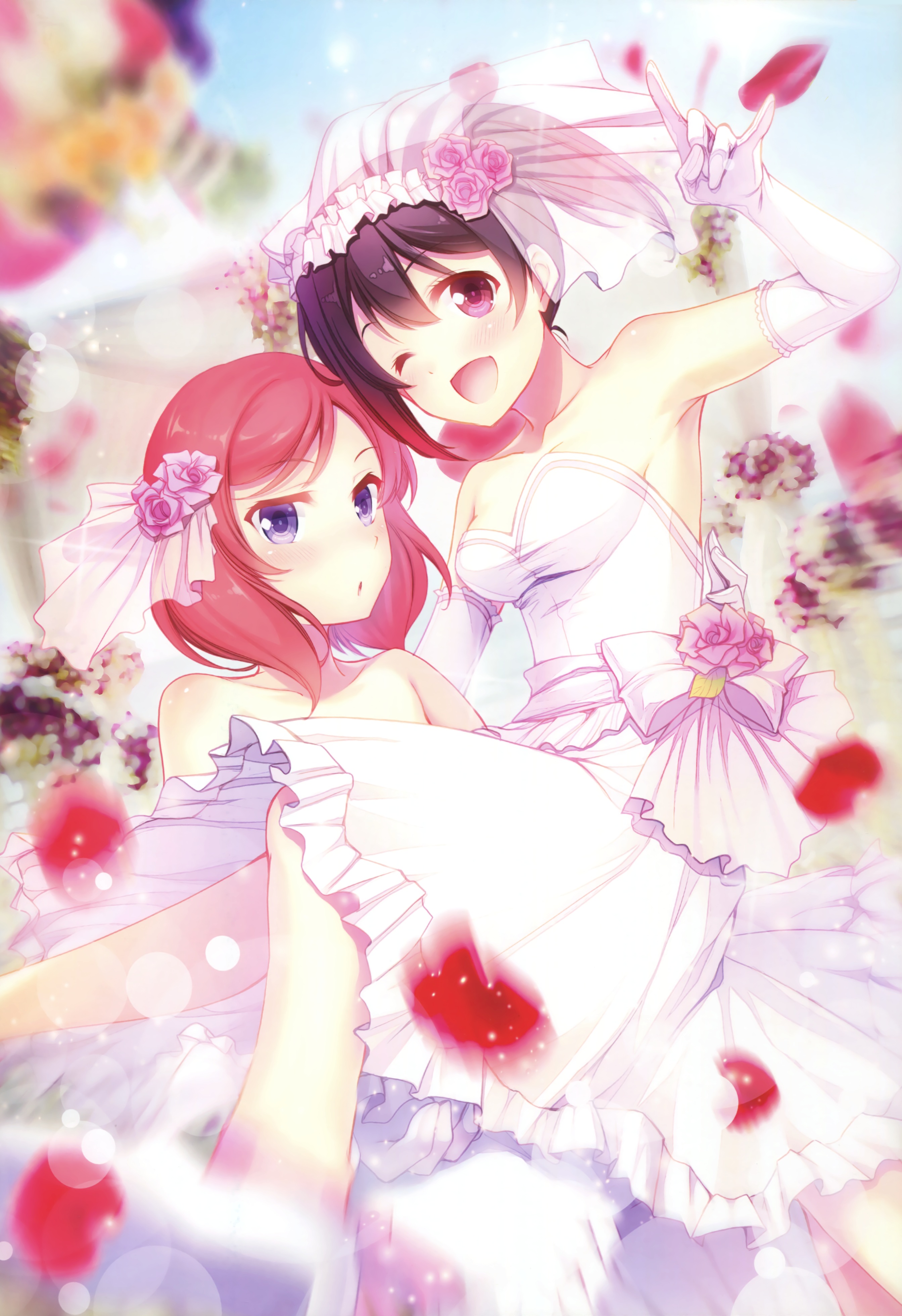 gunp love live! nishikino maki yazawa nico dress wedding dress yuri | #377957 | yande.re